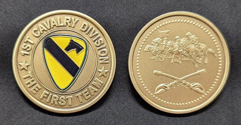 1st Cavalry Division Challenge Coin | Crossed Sabers – Chapter Gift Shop